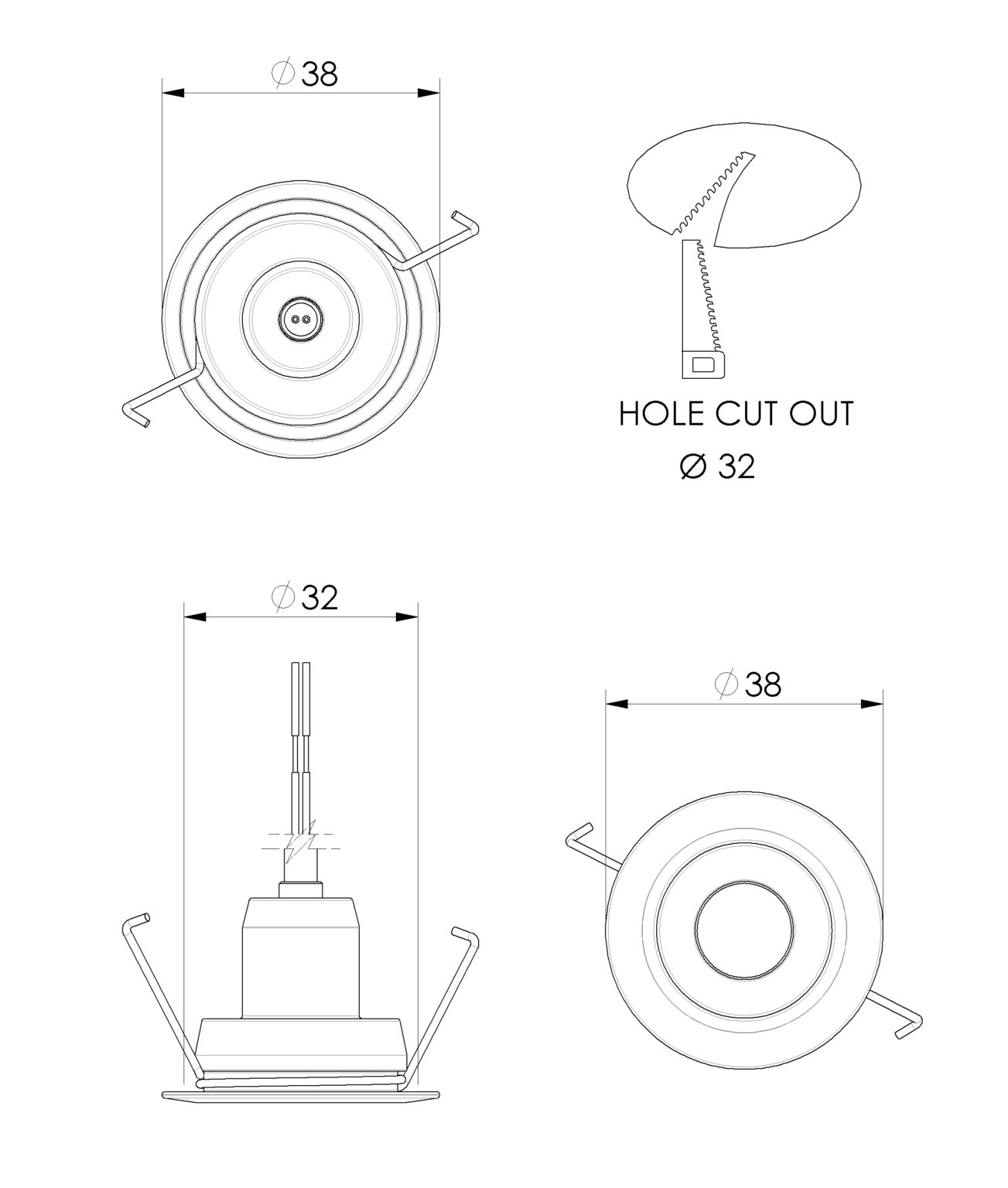 SLDL624F Mini-LIGHTZ Deep Fixed - Switch Lighting