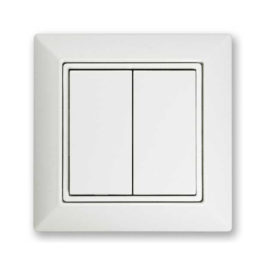 EnOcean Square Double SwitchWhite - Switch Lighting
